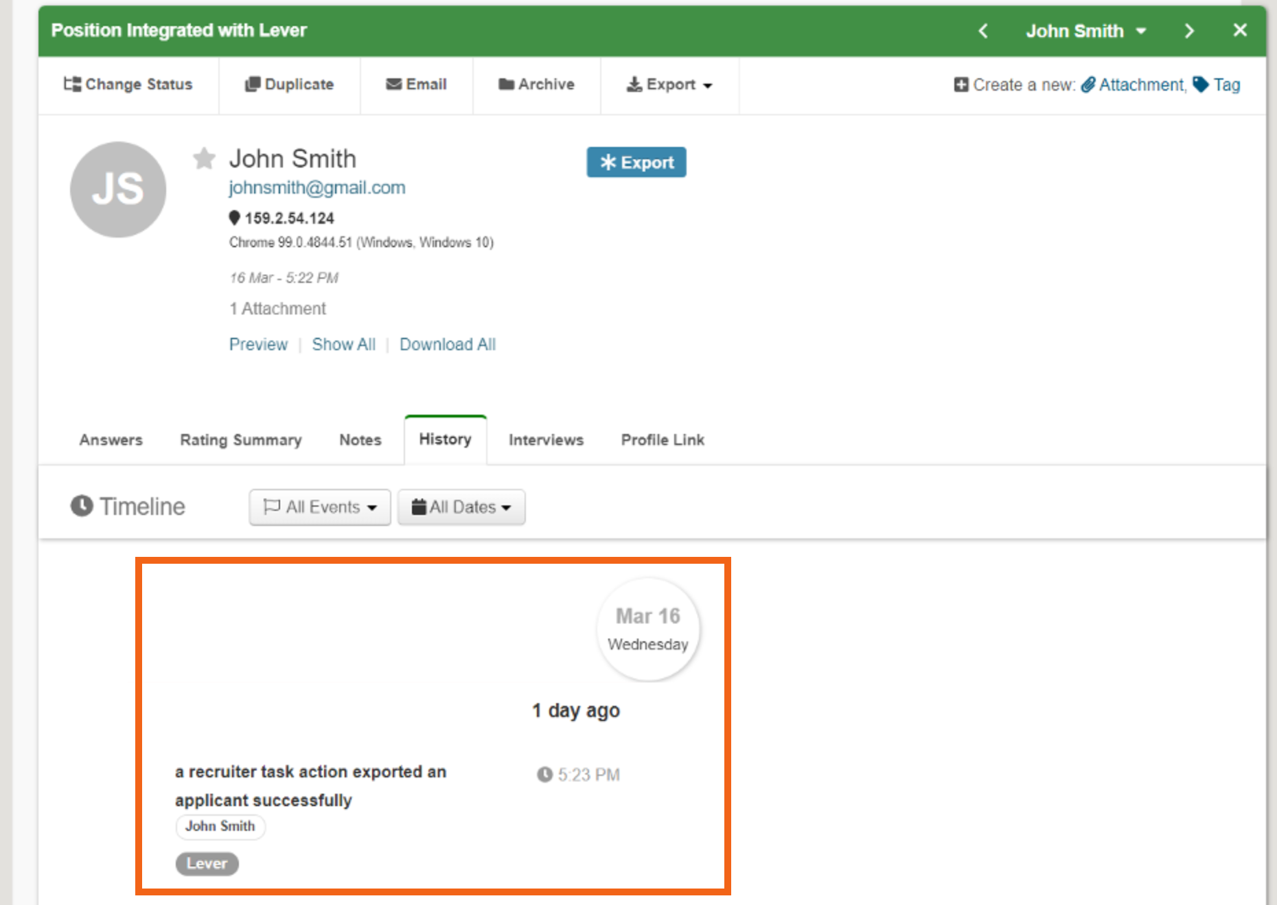 Enabling and using the VidCruiter integration – Lever Support
