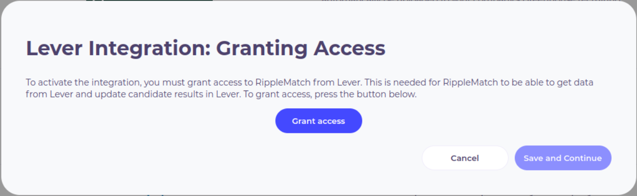 Enabling and using the RippleMatch integration – Lever Support