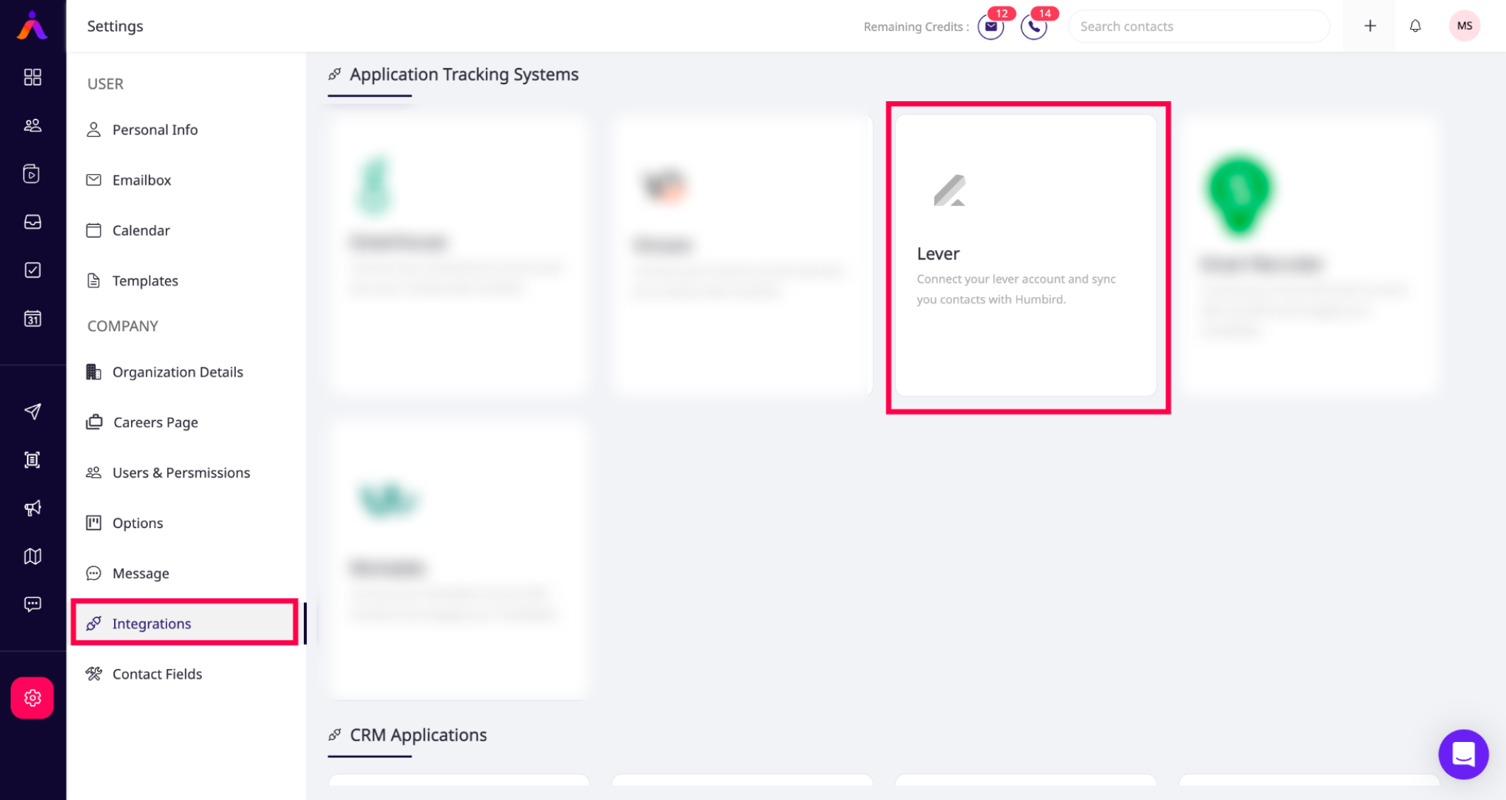 Enabling and using the Humbird AI integration – Lever Support