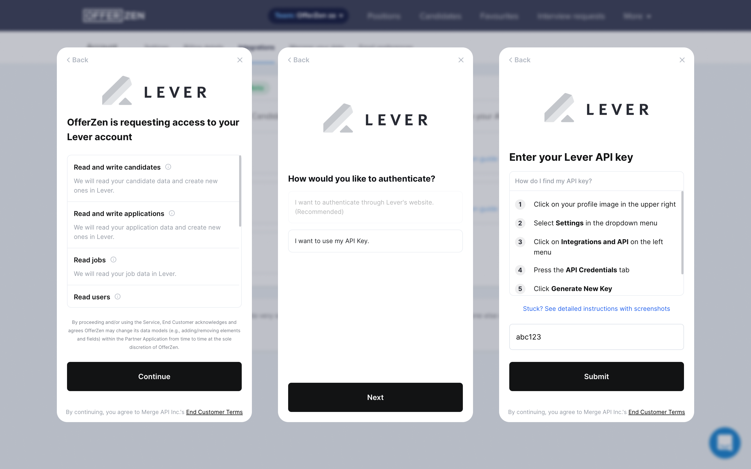 Enabling and using the OfferZen integration – Lever Help Center