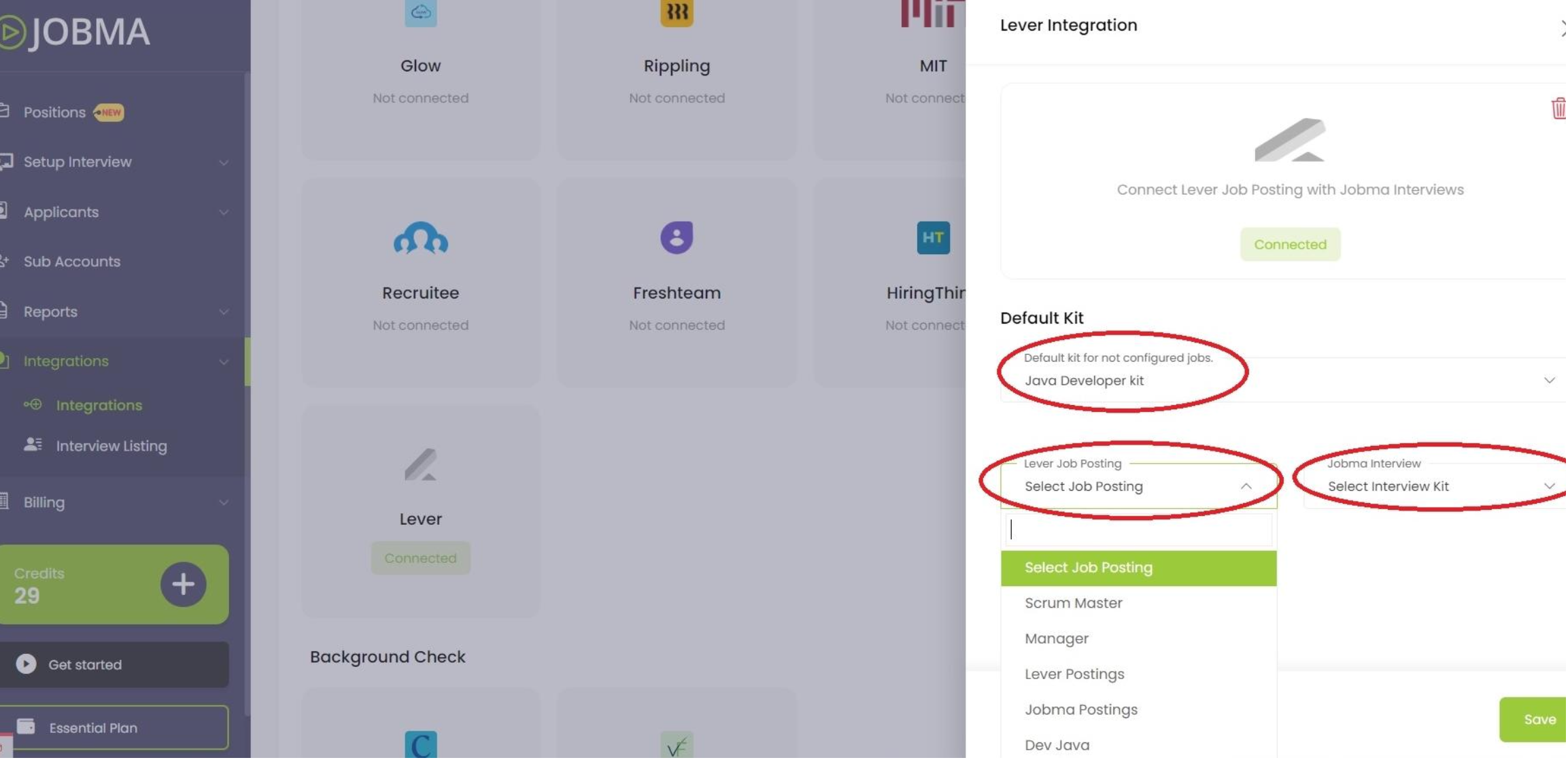 Enabling and using the Jobma integration – Lever Support