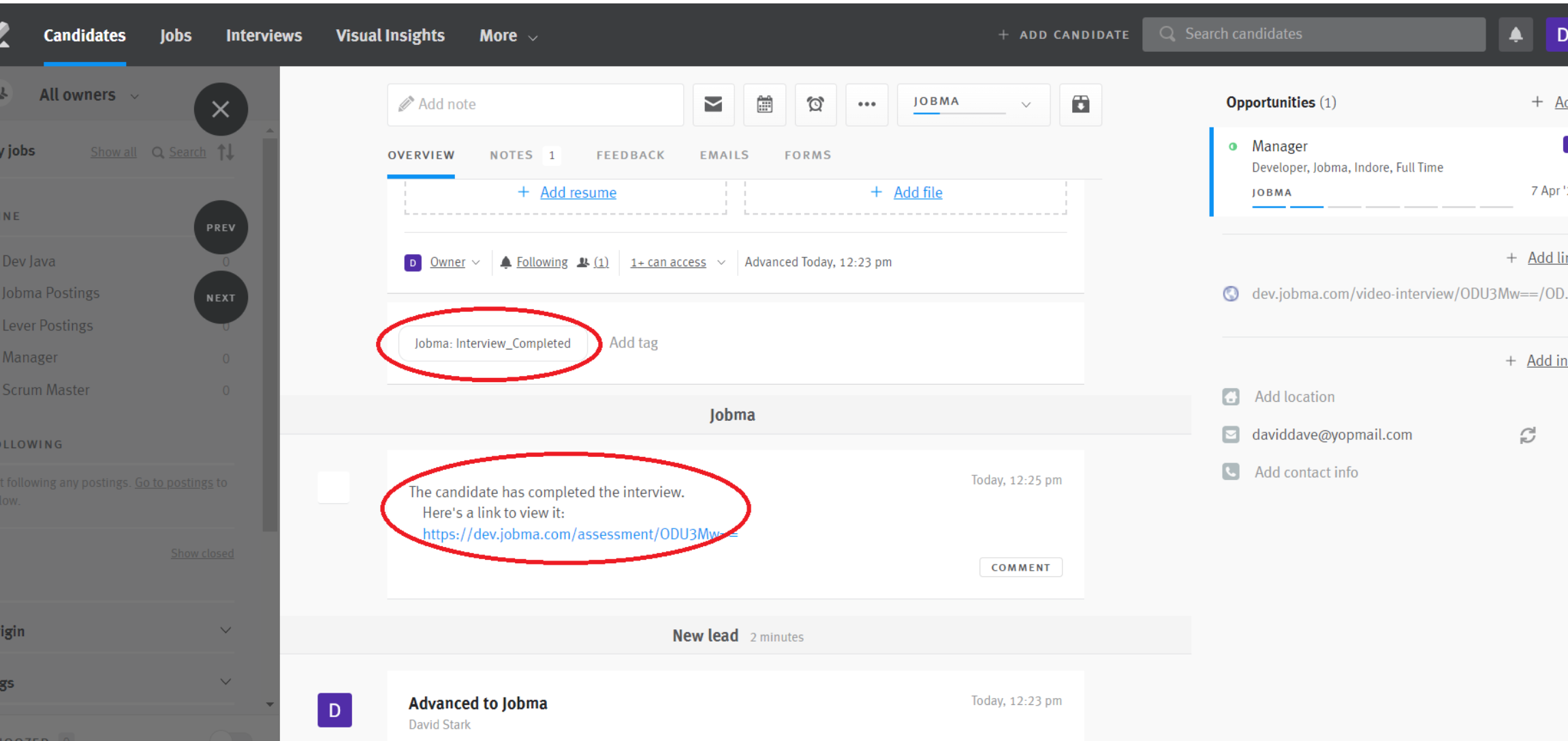 Enabling and using the Jobma integration – Lever Support
