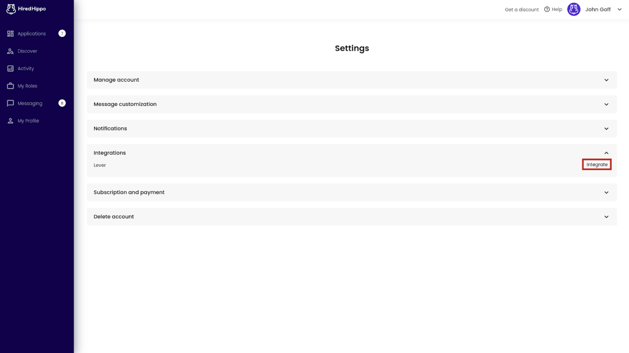 Enabling and using the HiredHippo integration – Lever Support