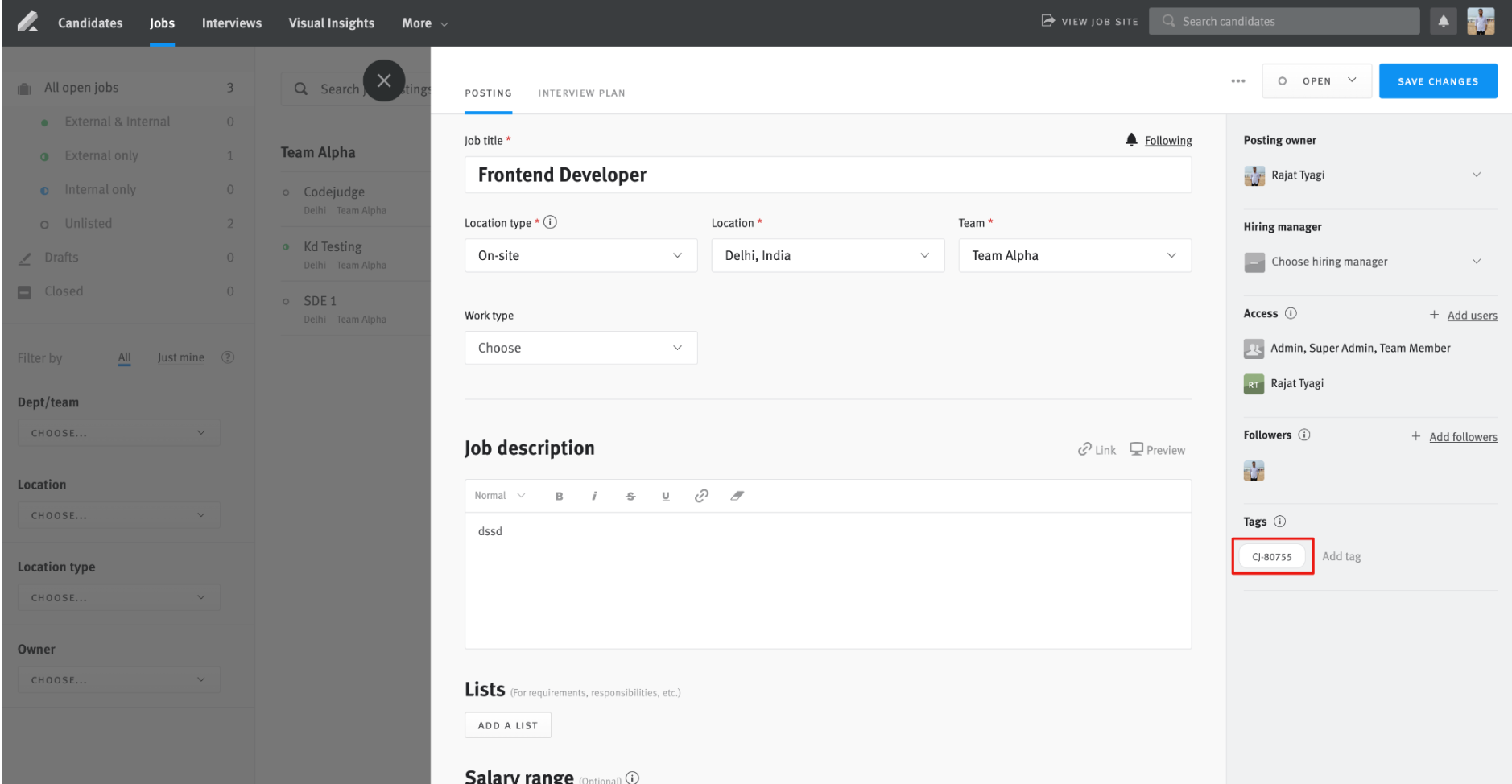 Enabling and using the Codejudge integration – Lever Support