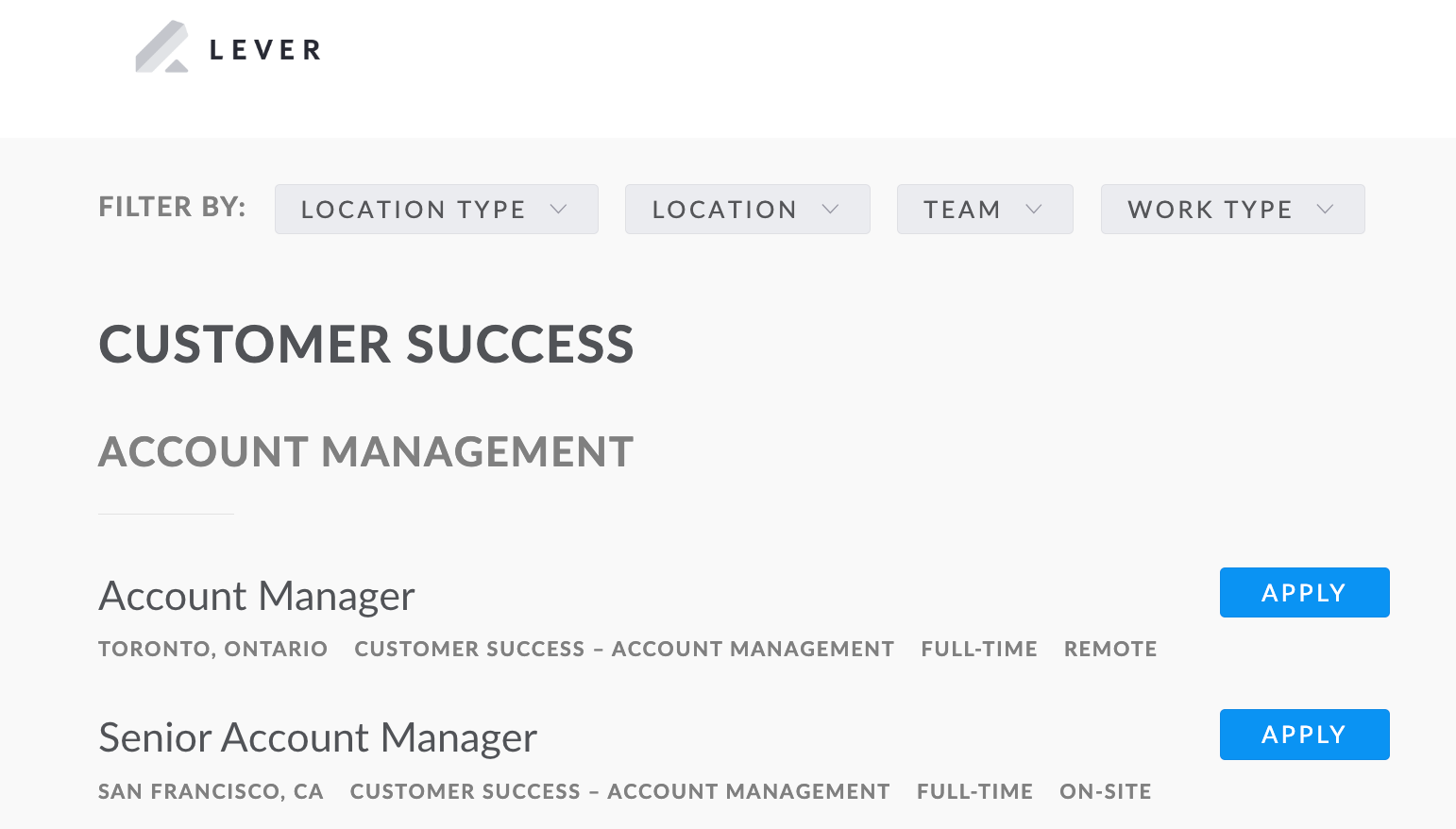 Lever career site options – Lever Support