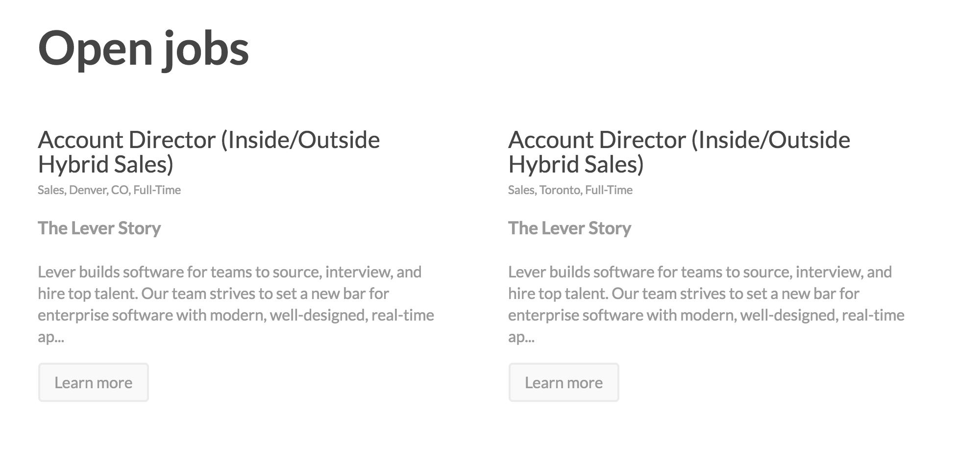 Lever career site options – Lever Support