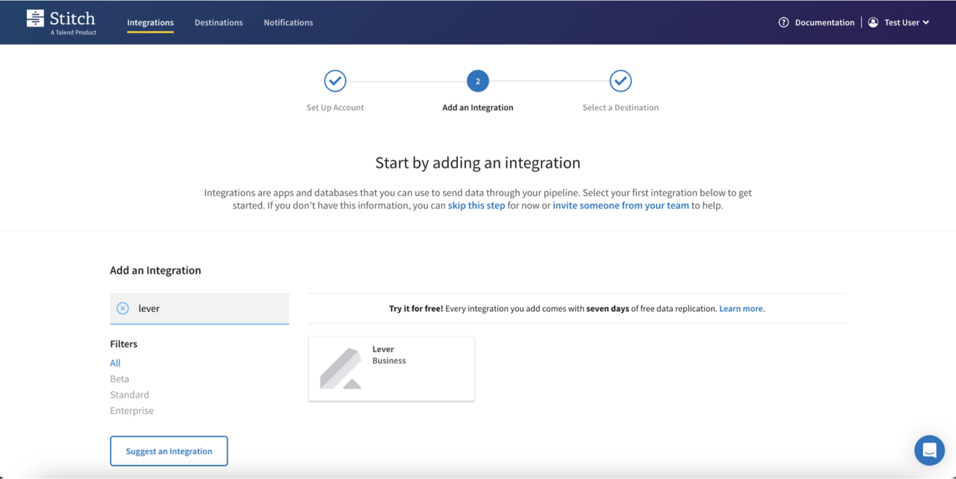 Enabling and using the Stitch integration – Lever Support
