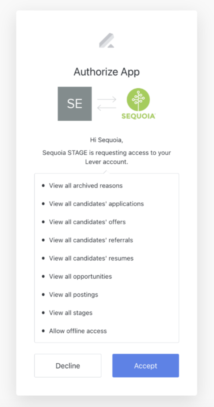 Enabling and using the Sequoia People Platform integration – Lever Support