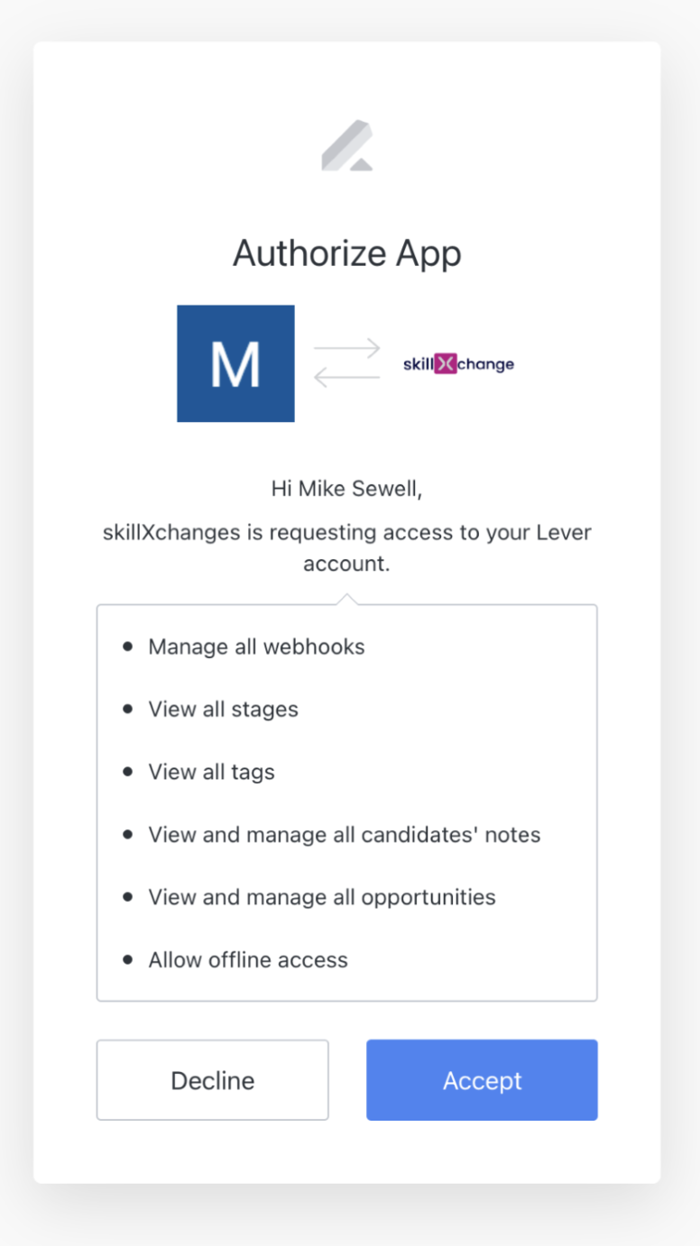 Enabling and using the skillXchange integration – Lever Support
