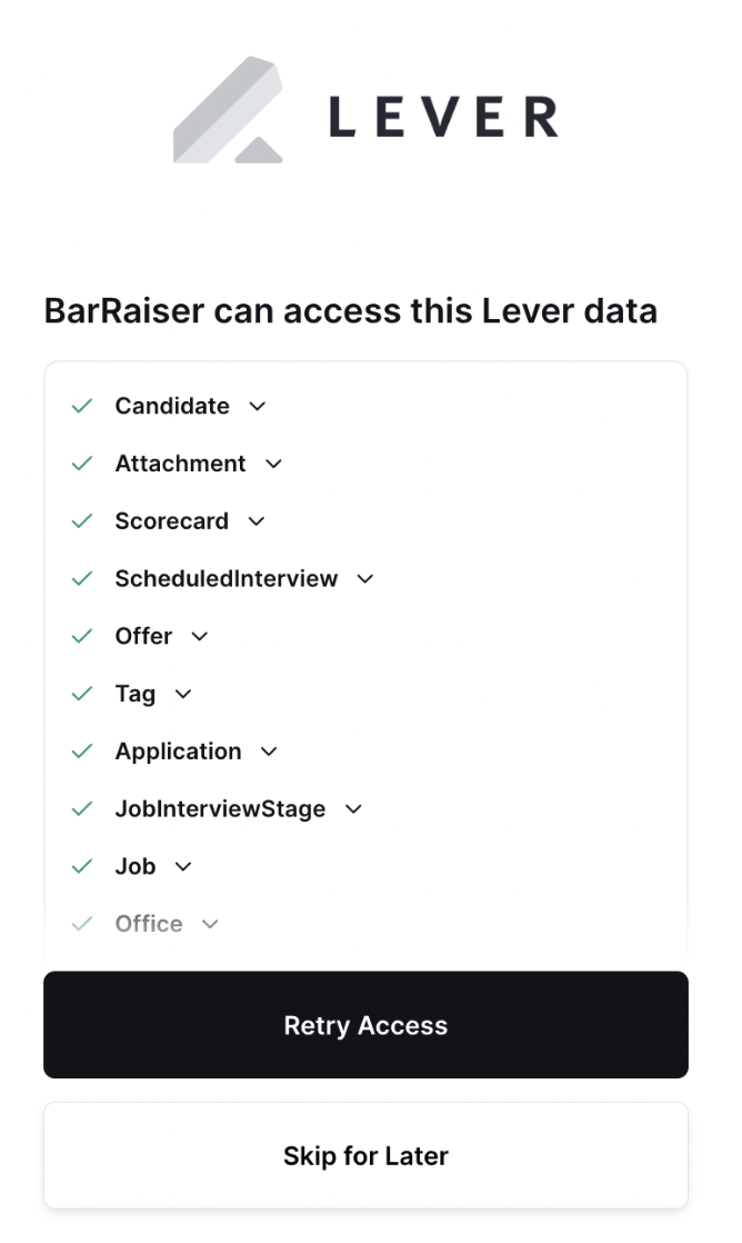 Enabling and using the BarRaiser Interview Intelligence integration – Lever Support