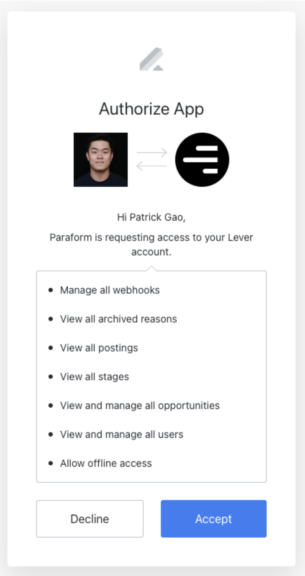 Enabling and using the Paraform integration – Lever Support