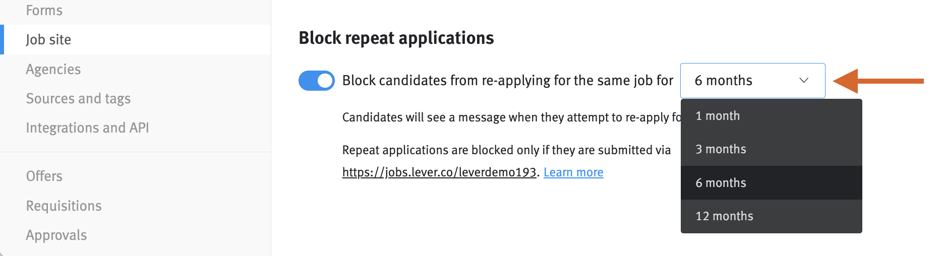 Blocking repeat applications – Lever Support