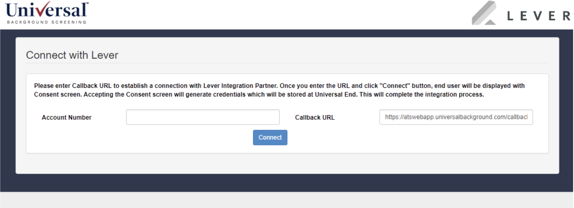 Enabling and using the Universal Background Screening integration – Lever Support
