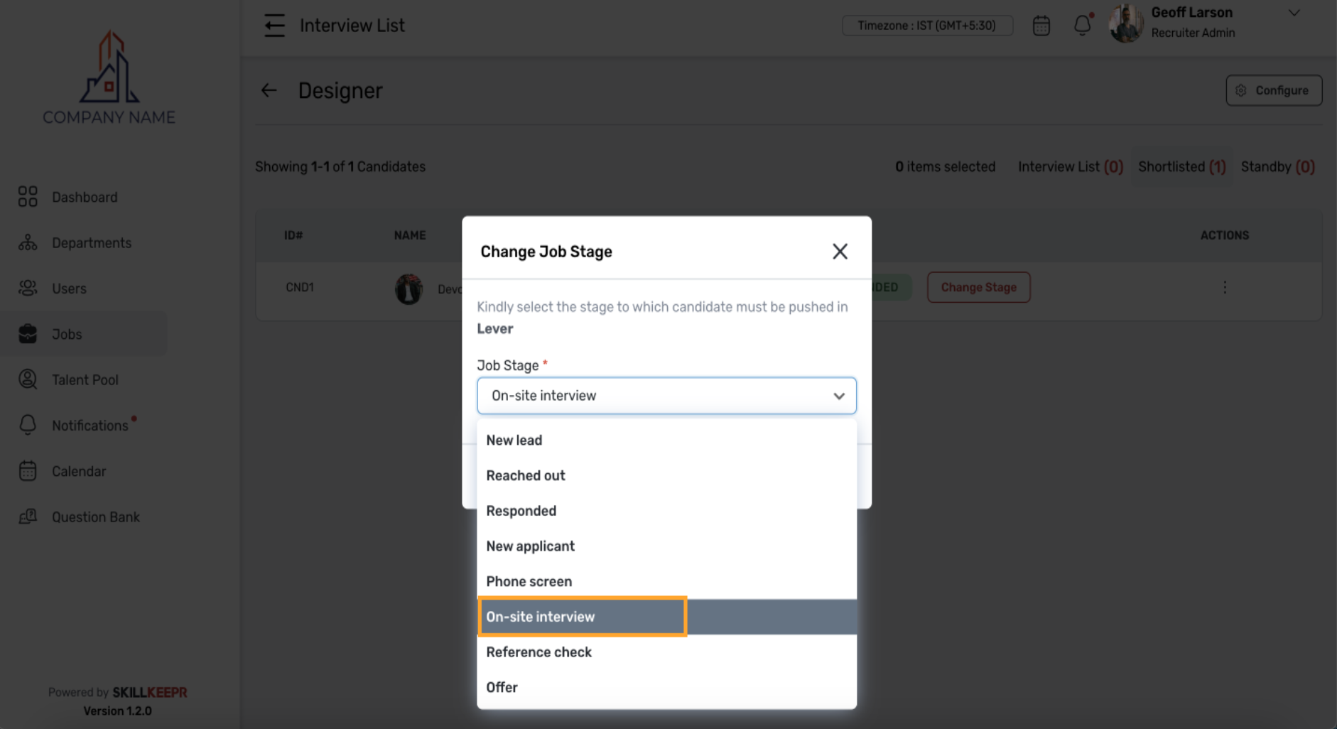 Enabling and using the SkillKeepr integration – Lever Support