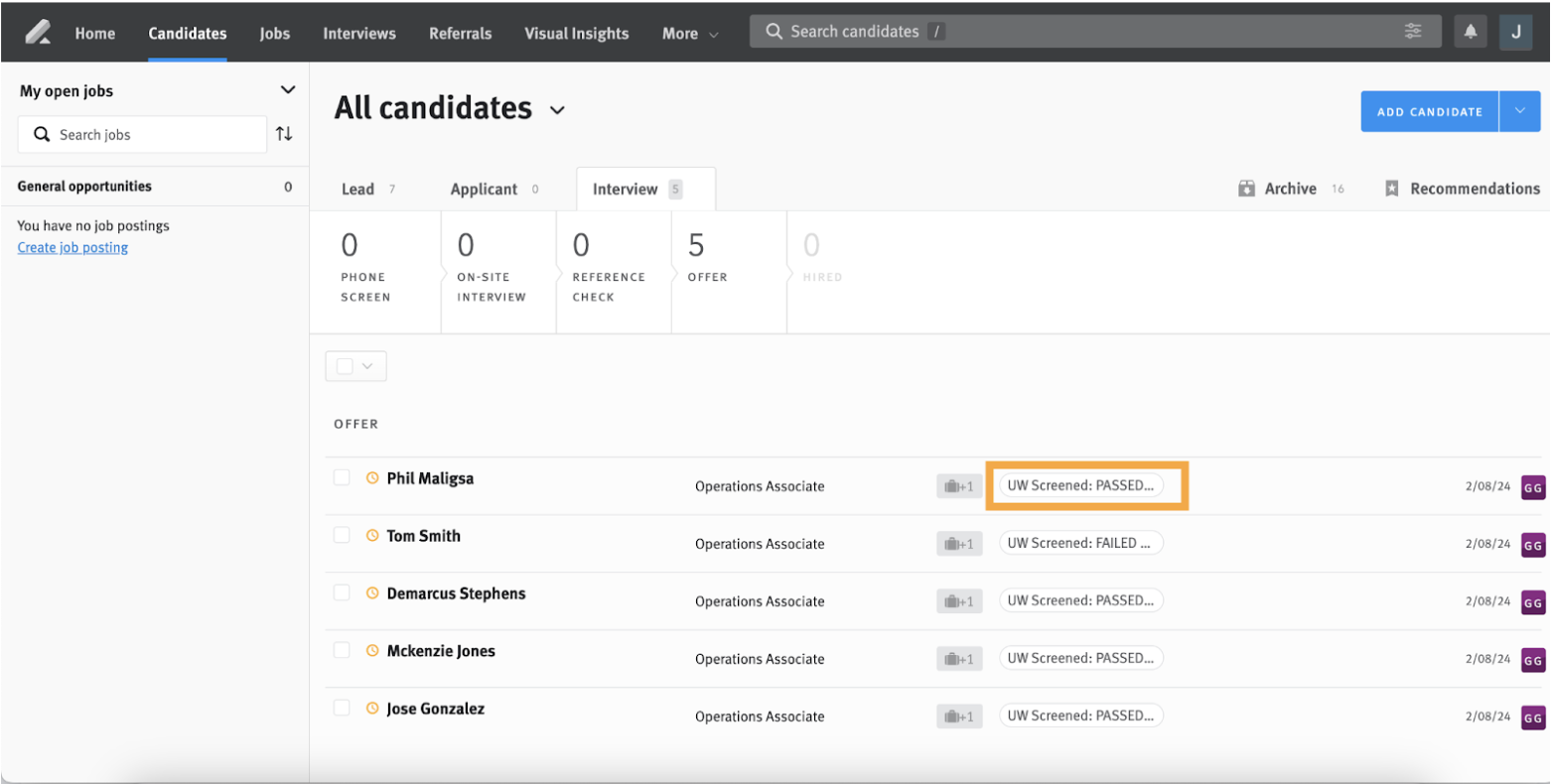 Enabling and using the Upwage integration – Lever Support