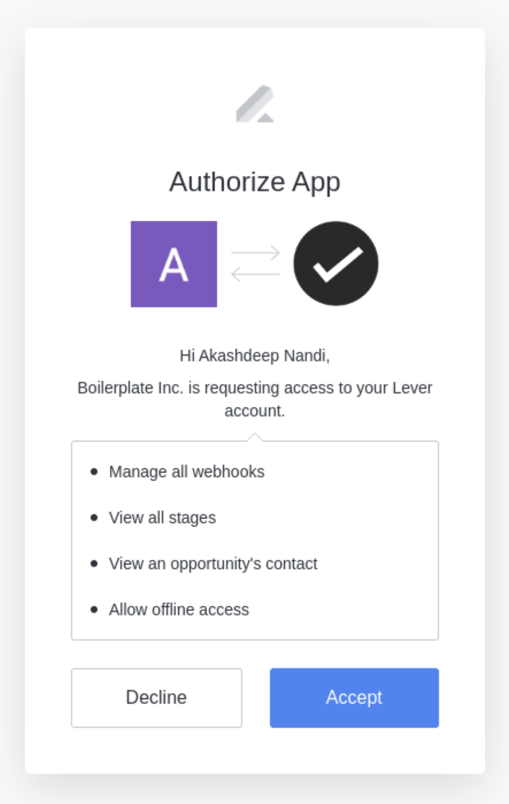Enabling and using the Boilerplate integration – Lever Support