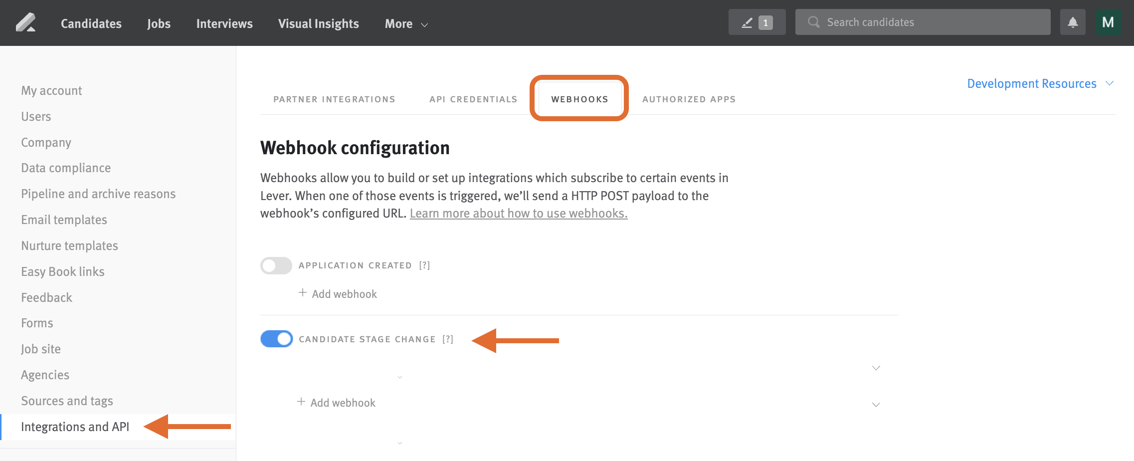 Enabling and using the VidCruiter integration – Lever Support
