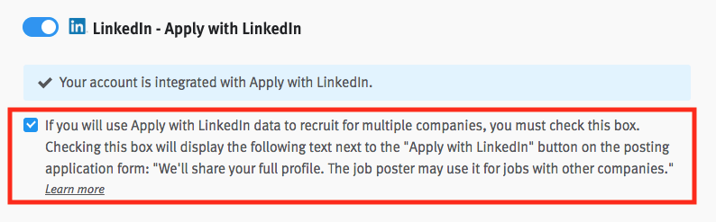Enabling the Apply with LinkedIn integration – Lever Support