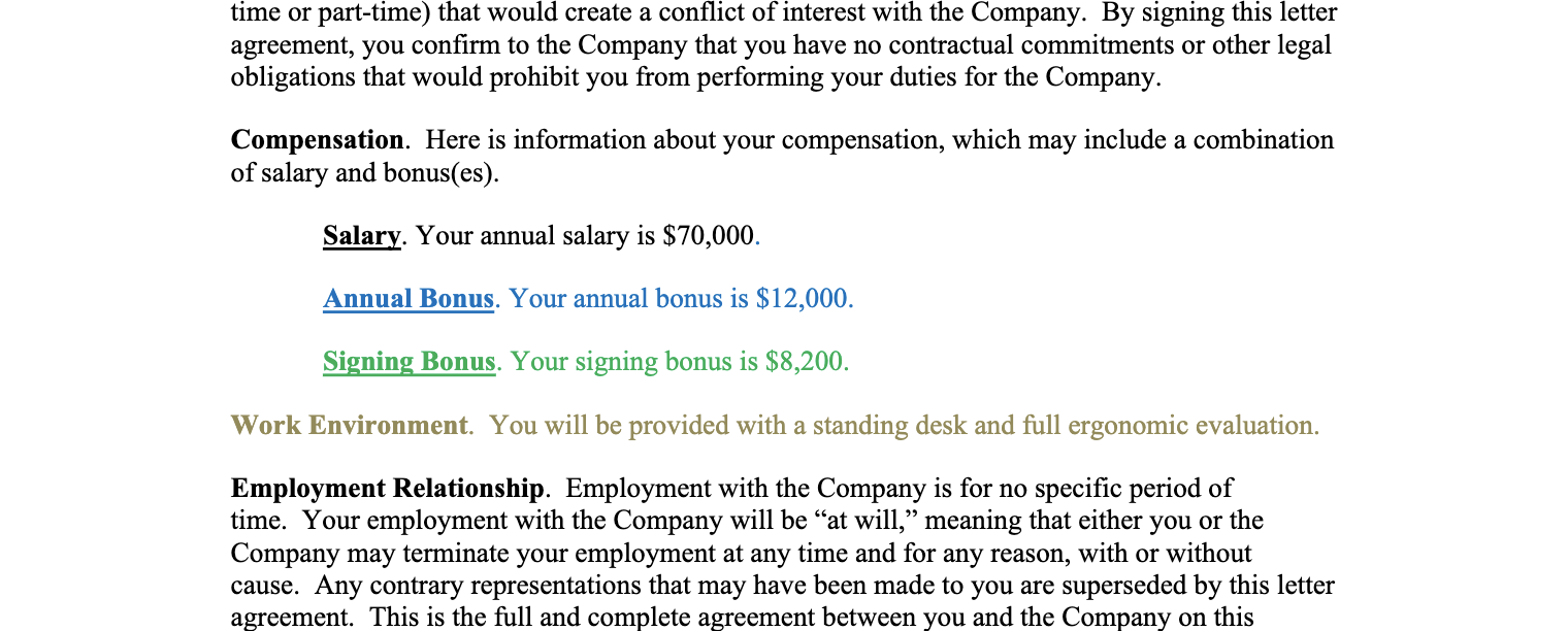 Using dynamic sections in offer letter templates – Lever Support