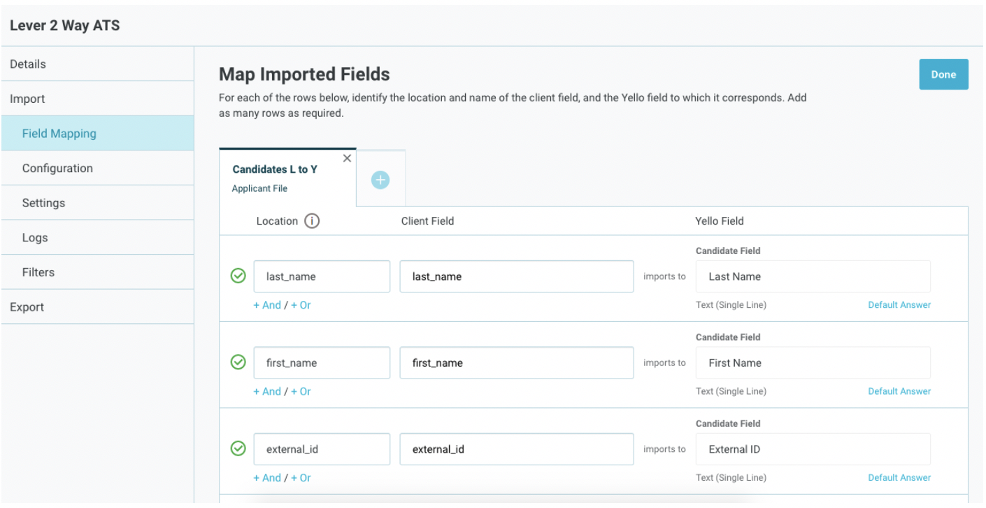 Enabling the Yello integration – Lever Support