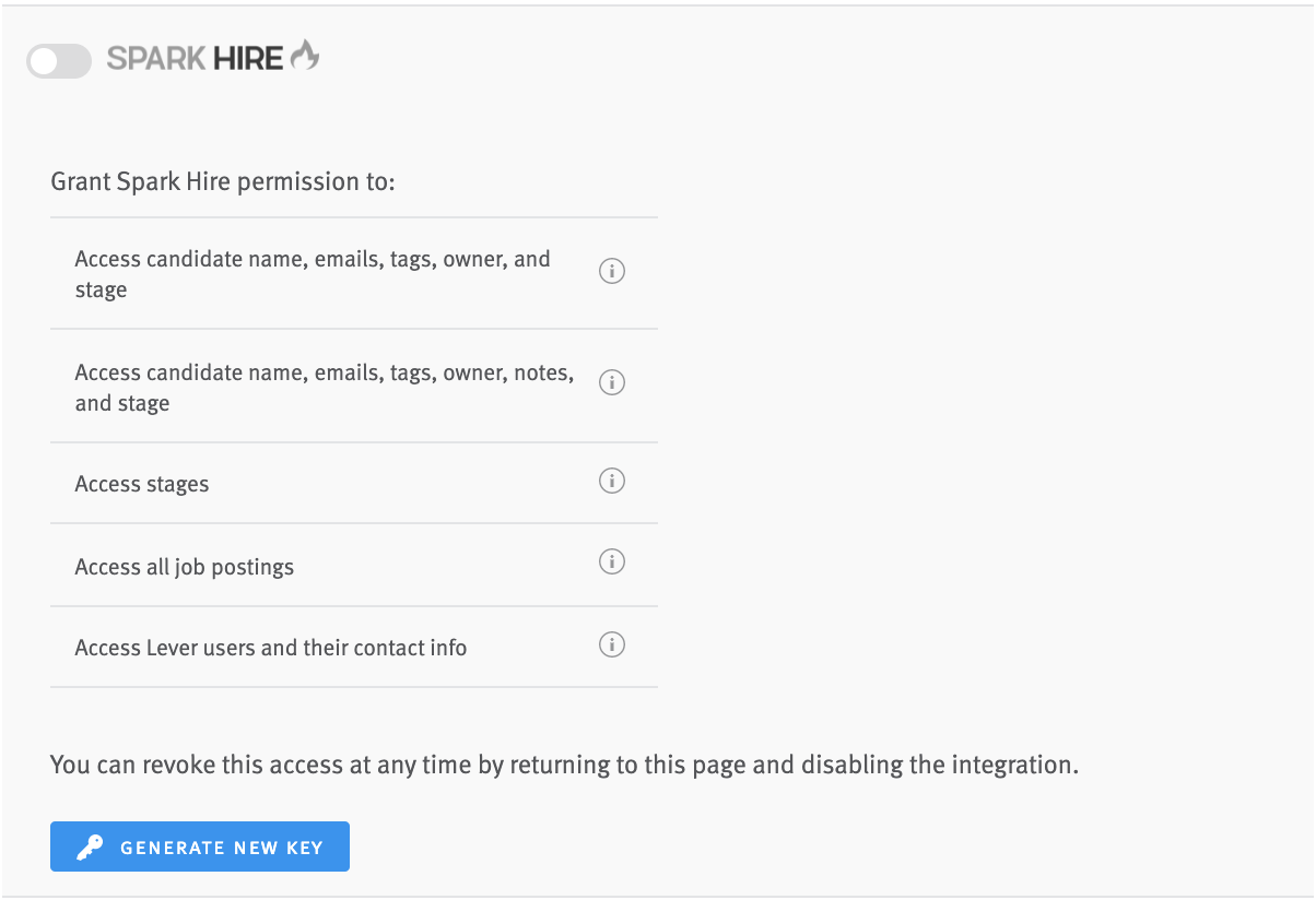 Enabling and using the Spark Hire integration – Lever Support