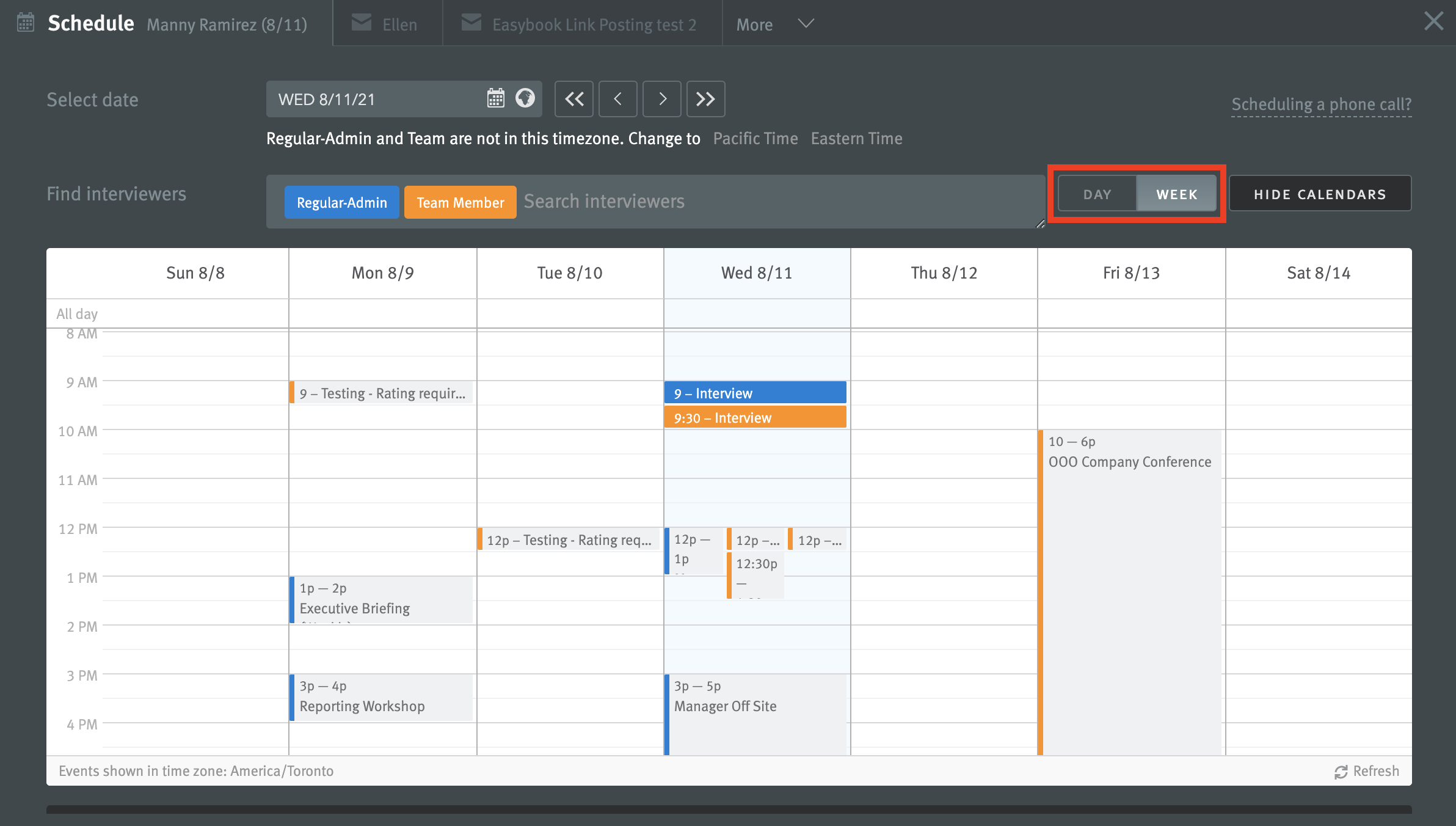 Viewing interviewer availability when scheduling interviews – Lever Support
