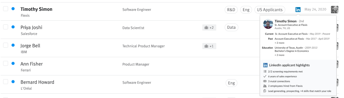 Enabling and using the LinkedIn Apply Connect integration – Lever Support