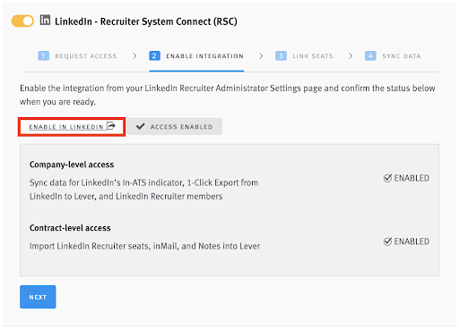 Enabling the LinkedIn Recruiter System Connect (RSC) integration ...