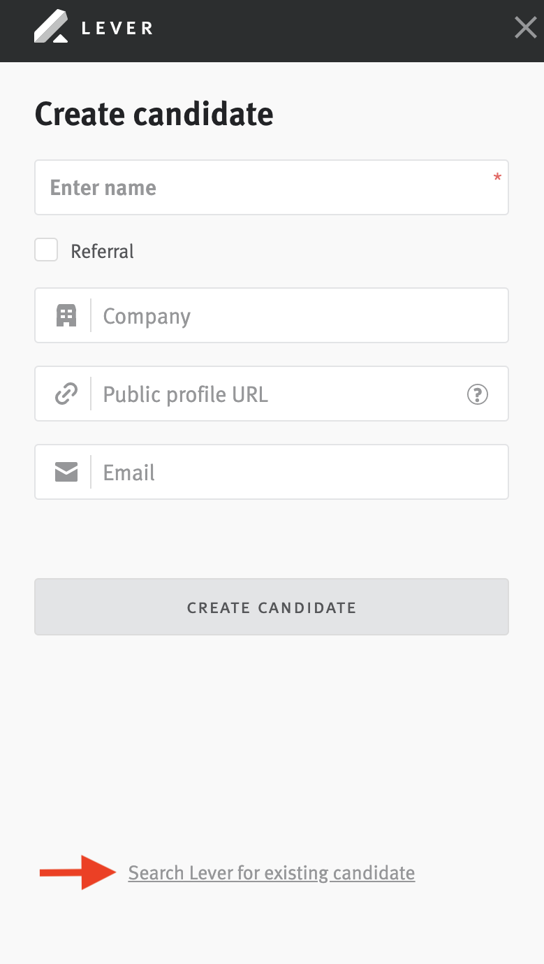 Adding candidates to Lever via the Chrome extension – Lever Support