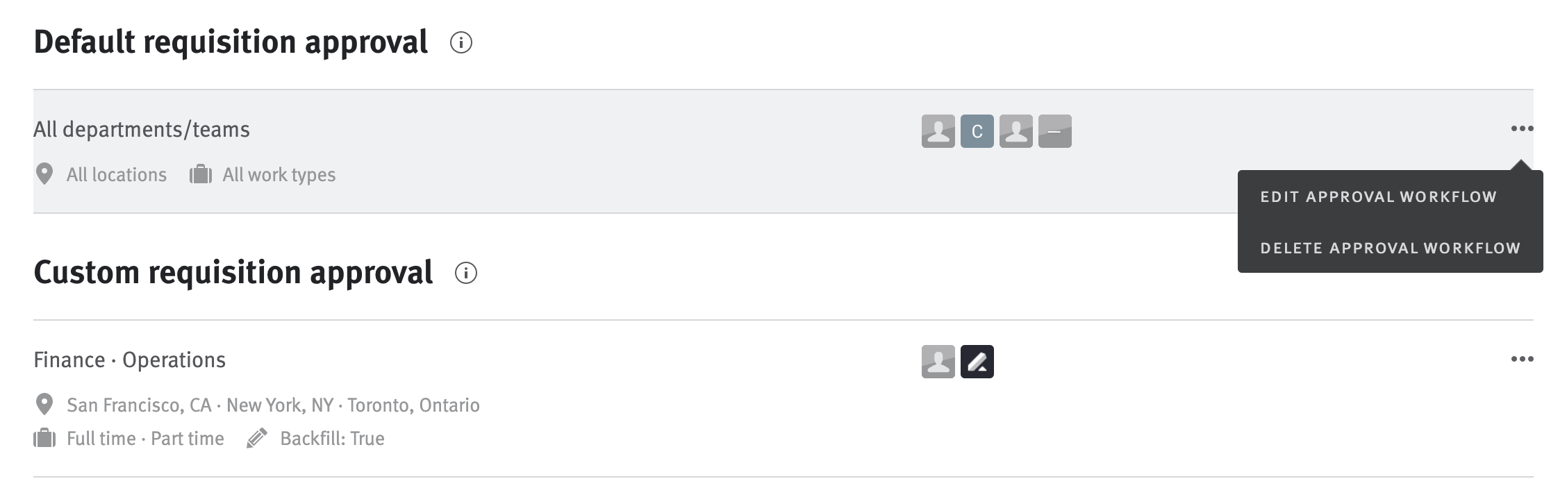 Building requisition approval workflows – Lever Support