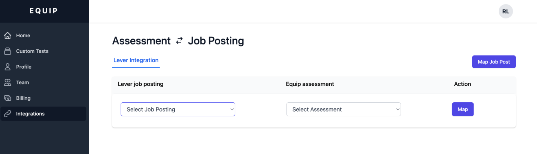 Enabling and using the Equip integration – Lever Support