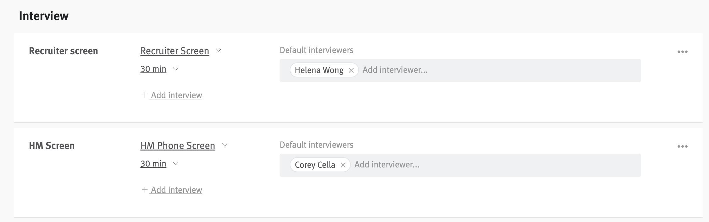 Creating and using interview plans – Lever Support