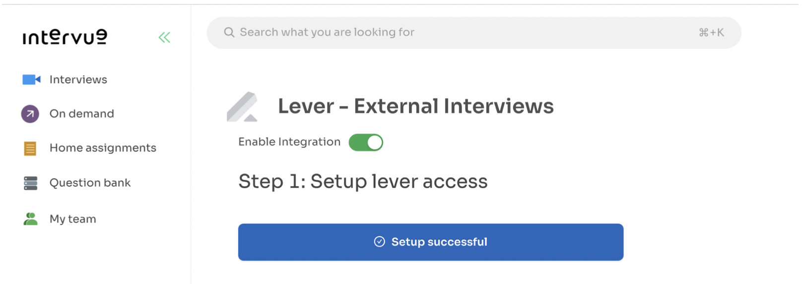 Enabling and using the Intervue.io integration – Lever Support