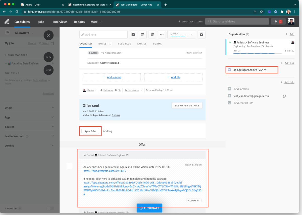 Enabling and using the Agora integration – Lever Support