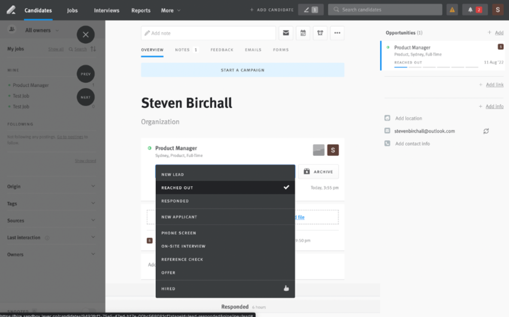Enabling and using the Vouch integration – Lever Support