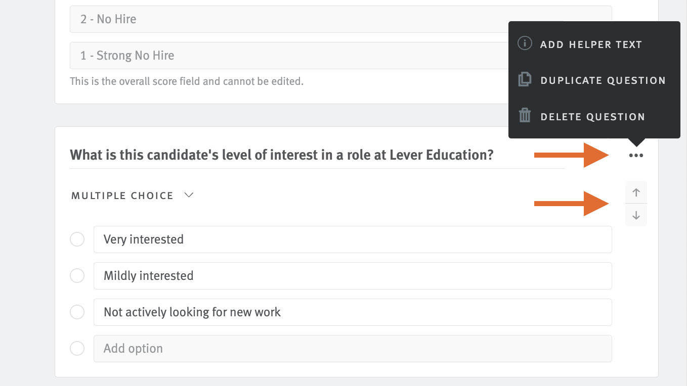 Creating interview feedback forms – Lever Support